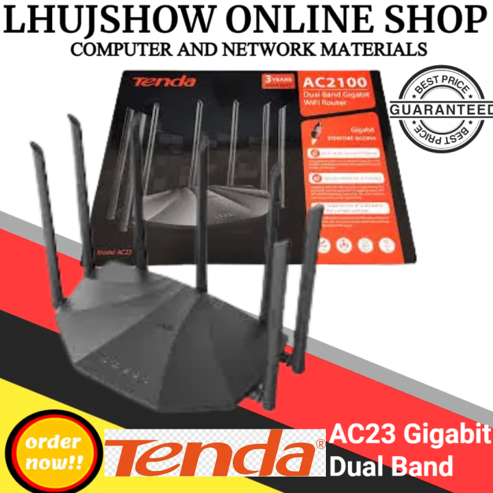 Tenda AC23 AC2100 Dual Band Gigabit Wireless MU-MIMO Router (ENGLISH) Version | Lazada PH