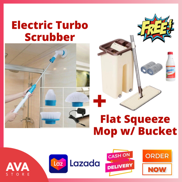 AVA Cleaning tools home Flat mop with bucket Flat map for floor Turbo ...