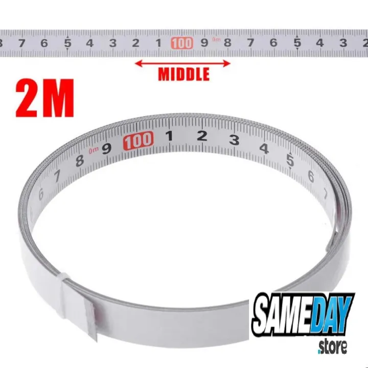 Meteran Tablesaw Adhesive Scale Bar Steel Ruler 2 Meter | Lazada Indonesia
