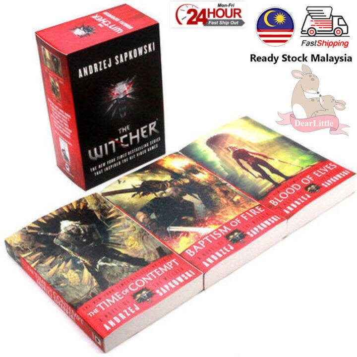[DearLittle] The Witcher Boxed Set 3 books ; Blood Of Elves The Time Of Comtempt | Lazada