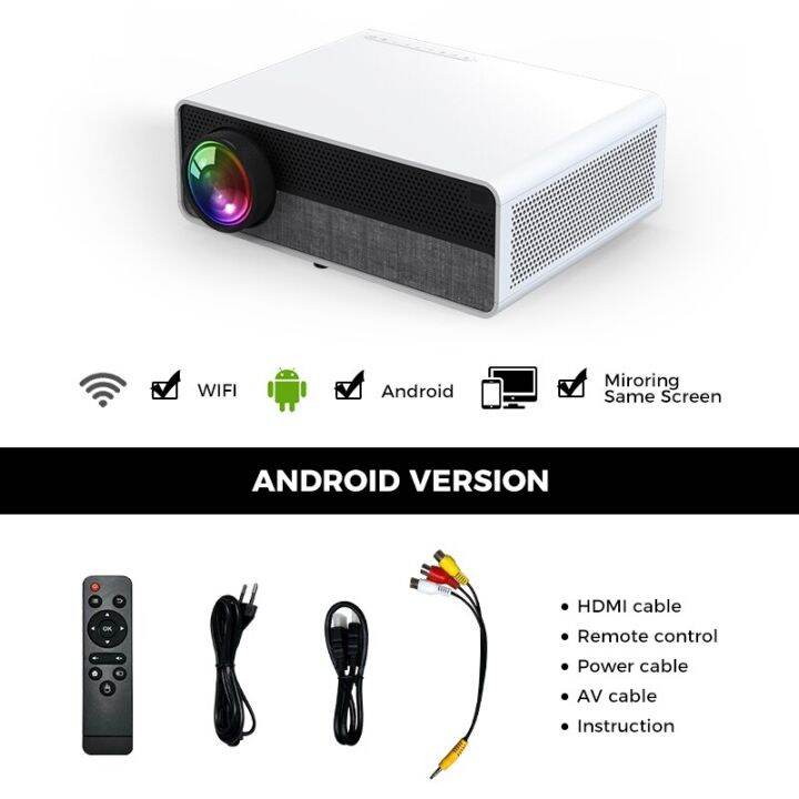 XIDU Projector With Screen 4K Full HD 1080P 16000 Lumens LED 3D ...