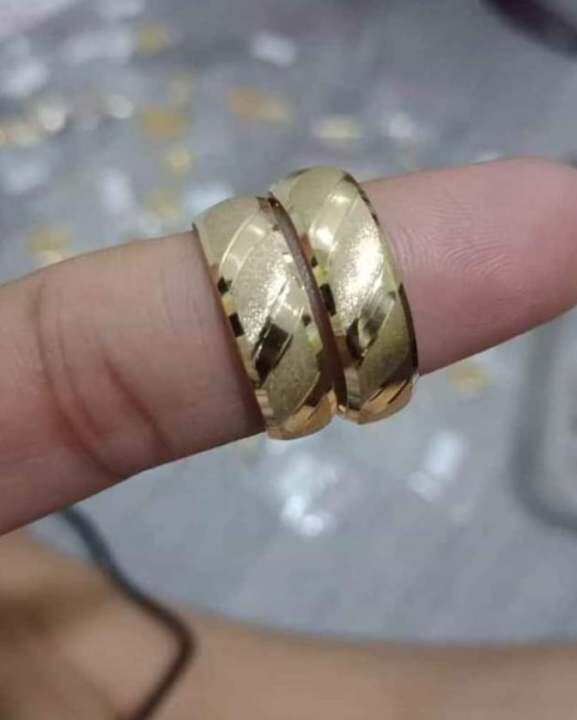 Pawnable 18k Saudi gold Wedding ring twirl slit design with (FREE ...