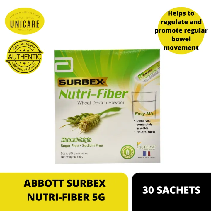 ABBOTT SURBEX NUTRI-FIBER 5G X 30'S, Sugar-free, Sodium-Free | Lazada