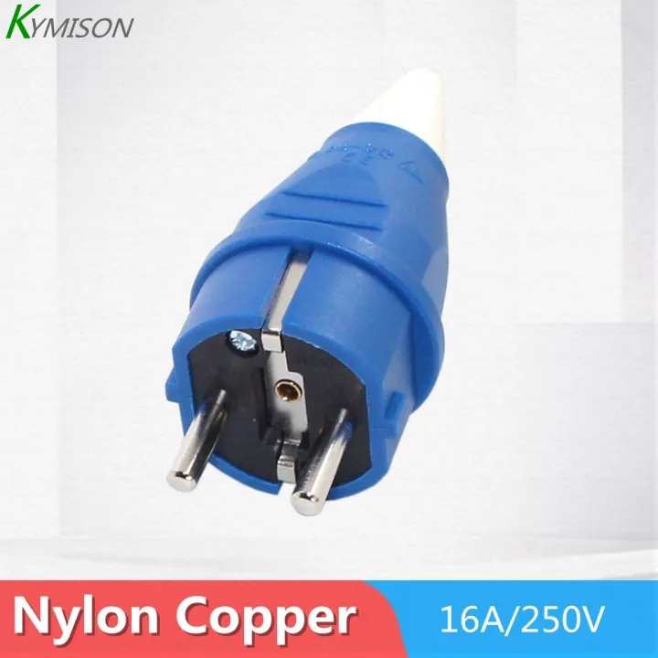 10pcs/lot EU Schuko Waterproof Industry Safety Male plug 16A 250V IP54 ...