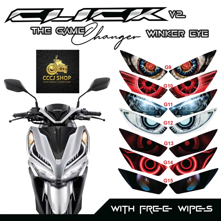 HONDA CLICK 125/150i v2 WINKER EYE STICKER/TRANSPARENT/TRANSLUCENT ...