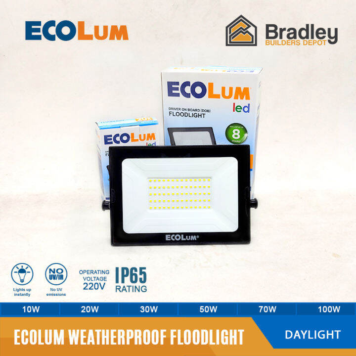 Ecolum DOB Daylight LED Floodlight (30W | 50W | 70W | 100W) | Lazada PH