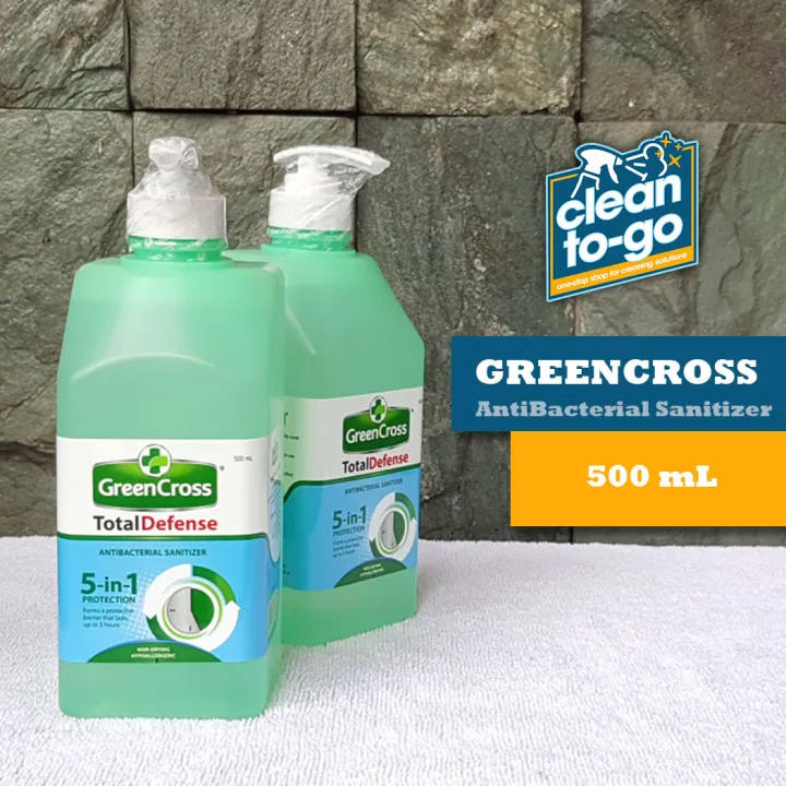 GREENCROSS Total Defense Anti Bacterial Sanitizer 70% Ethyl Alcohol with 5-in-1 Antibacterial ...