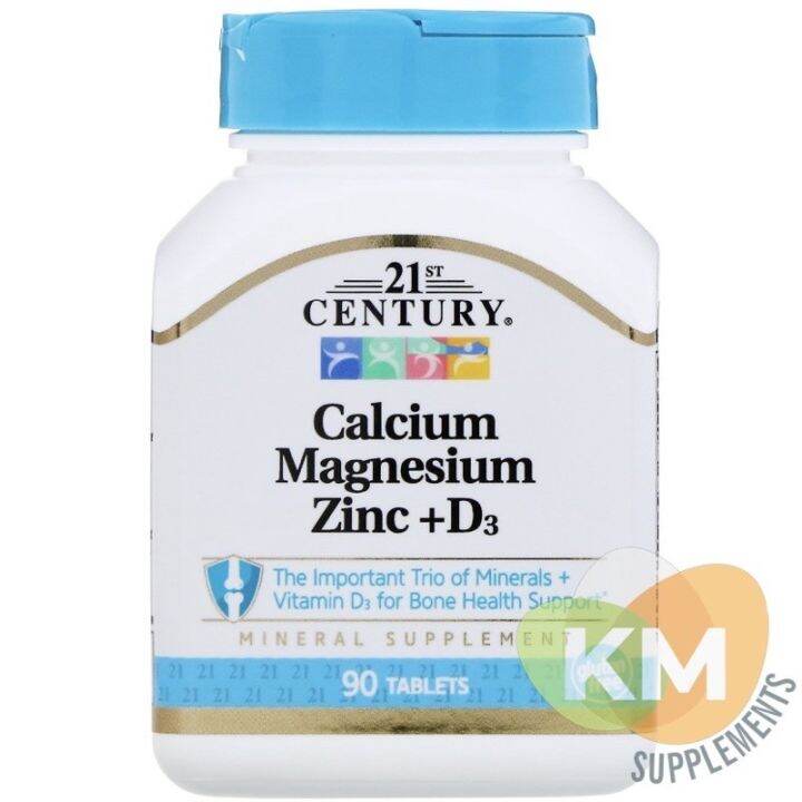YY Beauty makeup 21’st Century Calcium Magnesium Zinc D3 90 Tablets ...