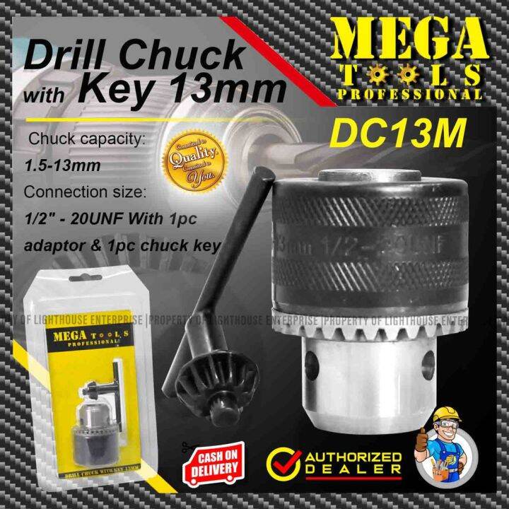 MEGA Tools Professional 13mm Drill Chuck with Key (DC1) LIGHOUSE ENTERPRISE | Lazada PH