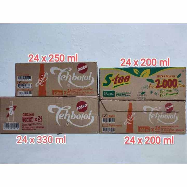 Teh Botol Sosro Kotak 200 ml | STEE KOTAK 200ml FRUITEA POUCH 1 Karton | Lazada Indonesia