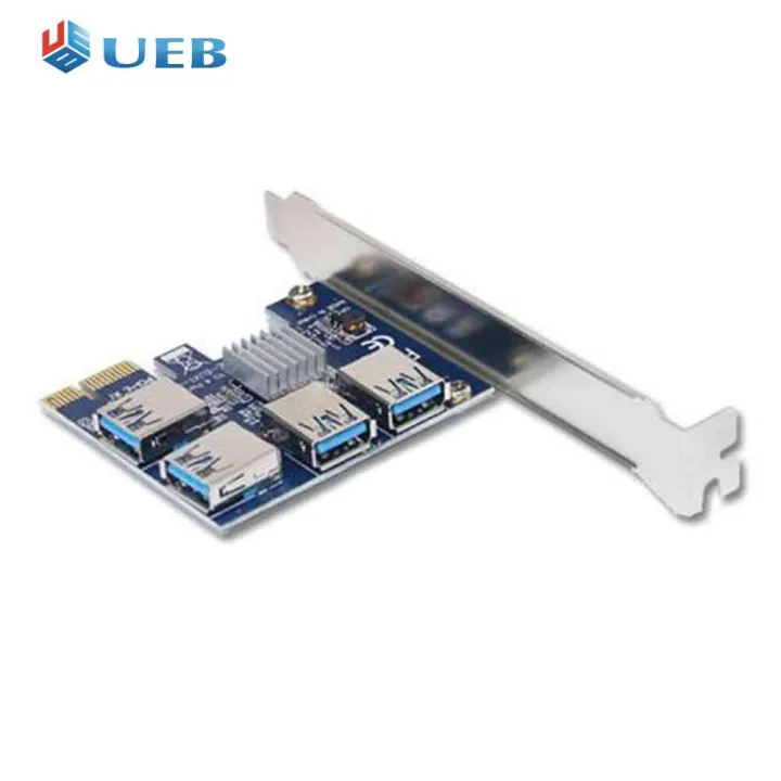 PCIe 1X Riser 4พอร์ต USB HUB PCI Express อะแดปเตอร์ขยายอุปกรณ์เสริมคอมพิวเตอร์ | Lazada.co.th
