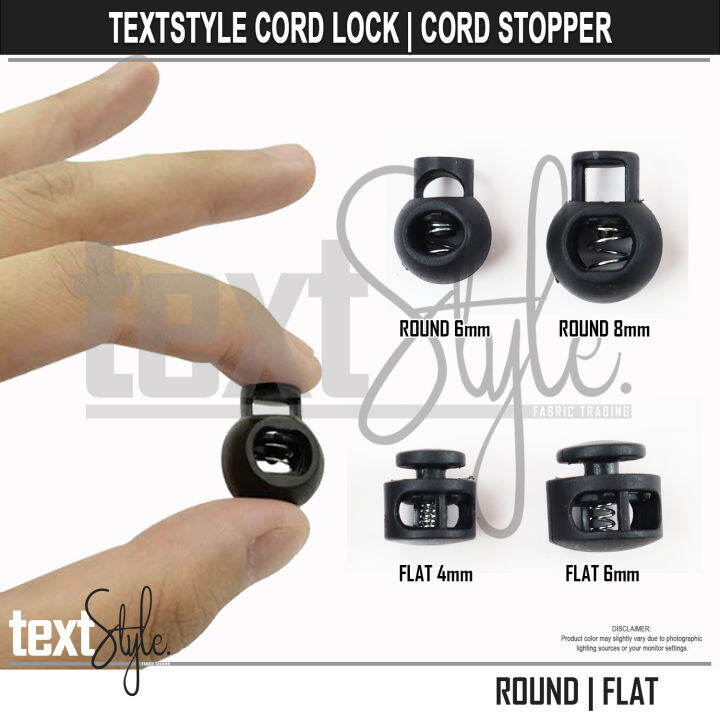 Textstyle 10pcs Spring Load Plastic Round Toggle Stopper Cord Locks End Lazada Ph
