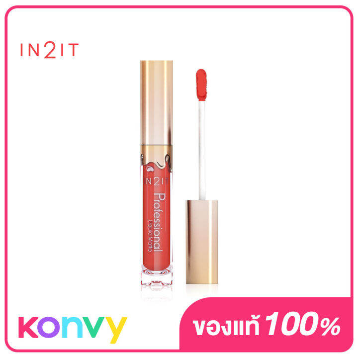 In2It Professional Liquid Matte 3g #PVM01 Irresistible อินทูอิท ลิควิดลิปสติกเนื้อแมท เม็ดสีแน่น ...