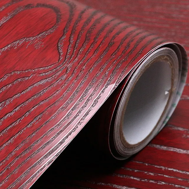 Thickened wood sticker self adhesive wallpaper wooden door old ...