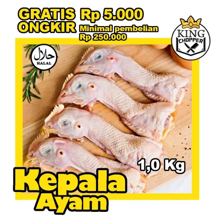 KEPALA AYAM HALAL DAGING POTONG FROZEN FRESH SEGAR BEKU BEKASI PALA ...