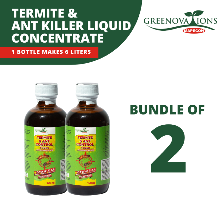 MAPECON F3D50 Termite and Ant Killer Liquid Concentrate 120ml BUNDLE OF ...