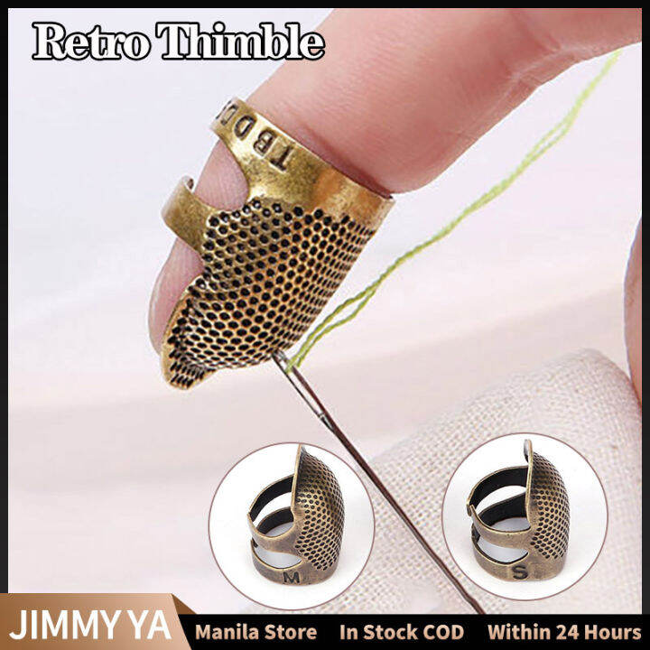 Sewing Thimble Retro Finger Protector Adjustable Fingertip Thimble ...