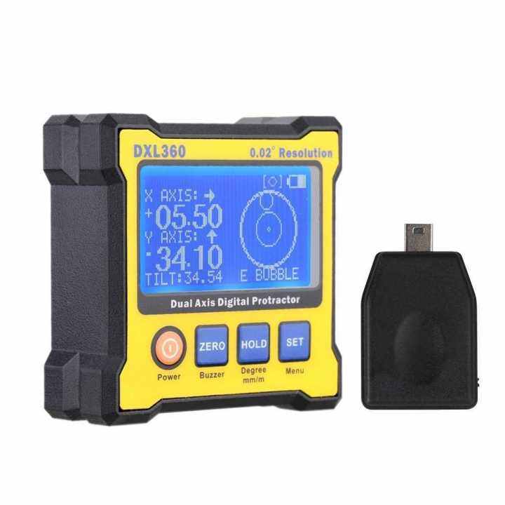 DXL360 Dual Axis Digital Angle Protractor High-precision Dual-axis ...