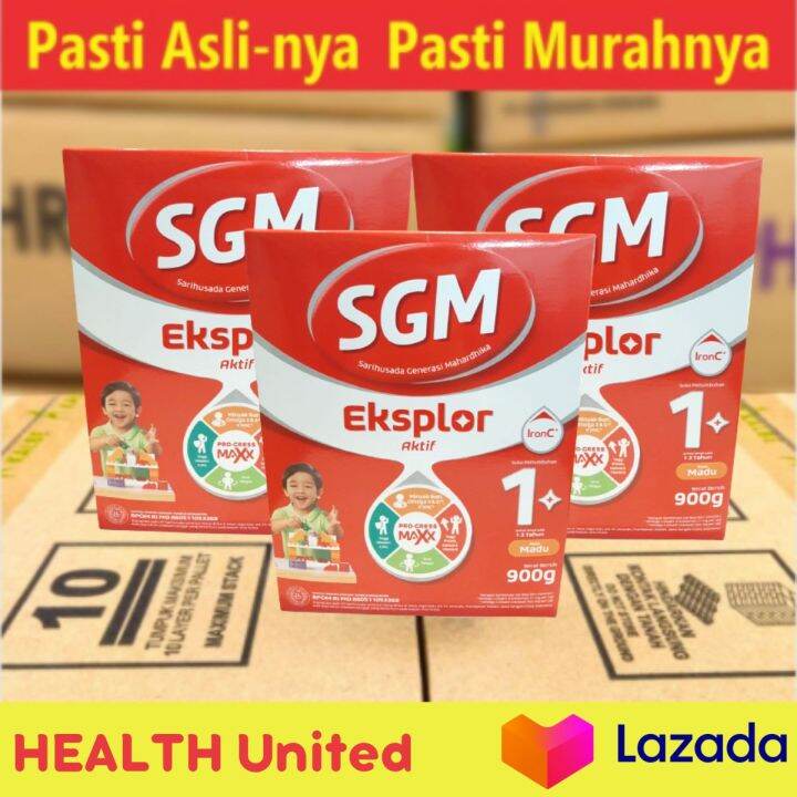 SGM EKSPLOR AKTIF 1 PLUS(SUSU PERTUMBUHAN ANAK USIA 1-3 TAHUN) | Lazada ...