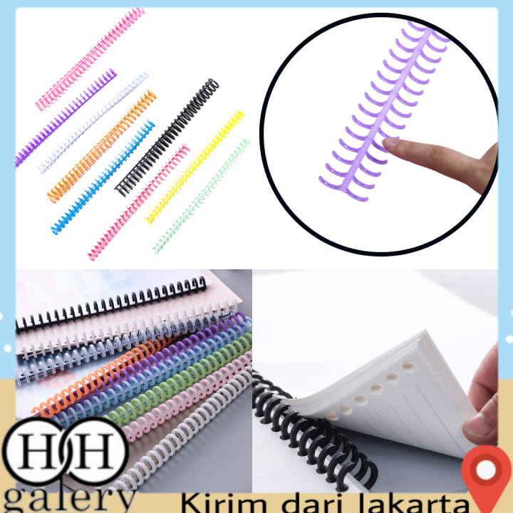 Ring Binder Plastik Spiral 30 Lubang DIY Spiral Binder Strip Lingkaran ...