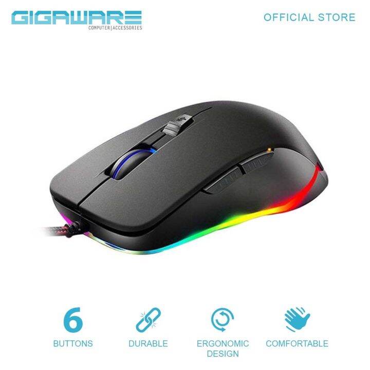 Gigaware Free Wolf V6 6-Buttons RGB Light Gaming Mouse | Lazada PH