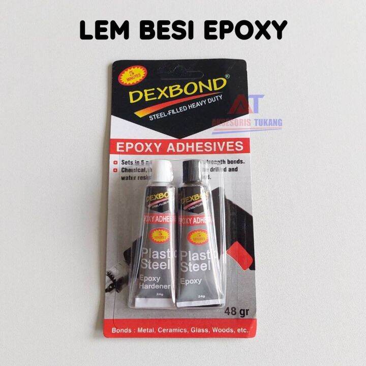 Lem Besi Plastik Epoxy 48 Gram / Lem Besi 5 Menit Serbaguna 48gr ...