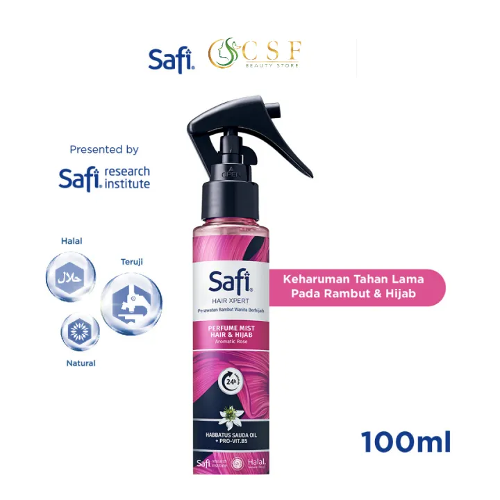 Safi Hair Xpert - Hijab & Hair Perfume Mist Aromatic Rose 100ml | Lazada Indonesia