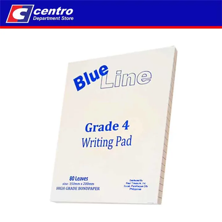 CENTRO BLUE LINE GRADE 4 WRITING PAD PAPER | Lazada PH