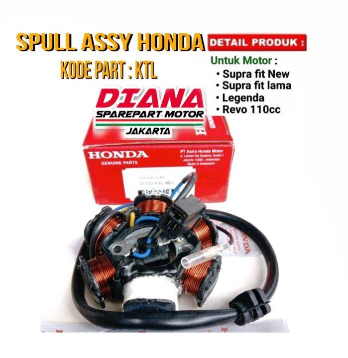 Spull Stator Assy Supra Fit New KTL/ Spull Stator Honda supra Fit New ...