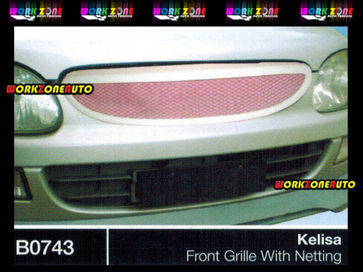 B0743 Perodua Kelisa Fiber Front Grille With Netting Body kit Bodykit ...