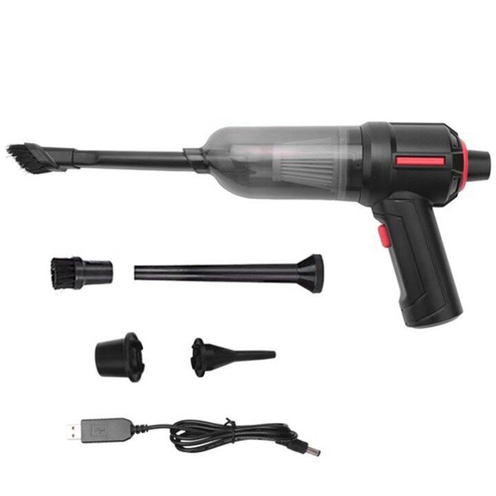 Compressed Air Duster & Mini Vacuum Keyboard Cleaner 3-In-1 Portable ...