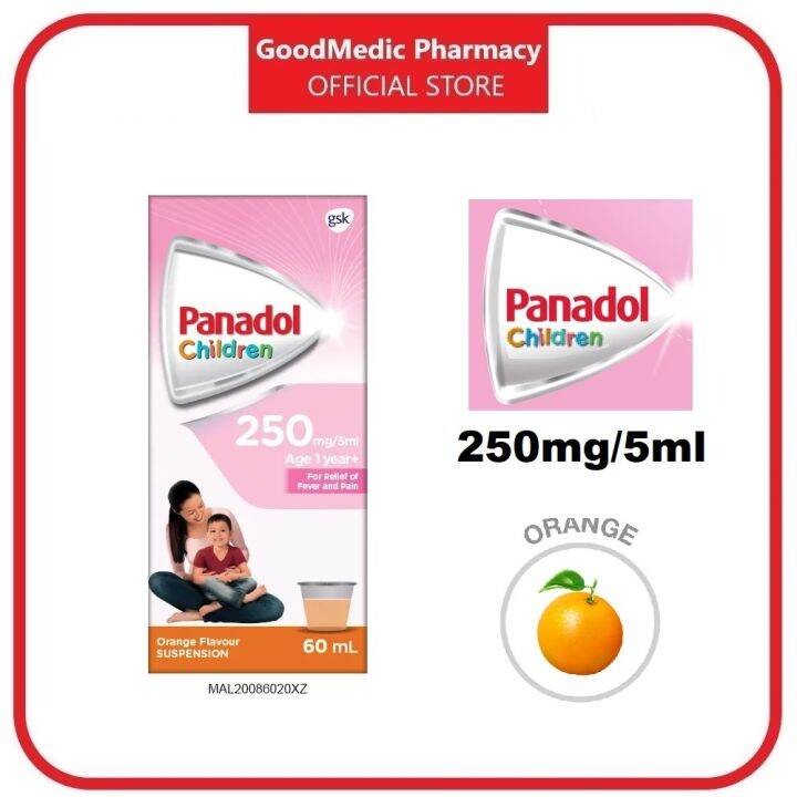 Panadol Suspension 250mg/5ml (Panadol Syrup for Children) Suitable for ...
