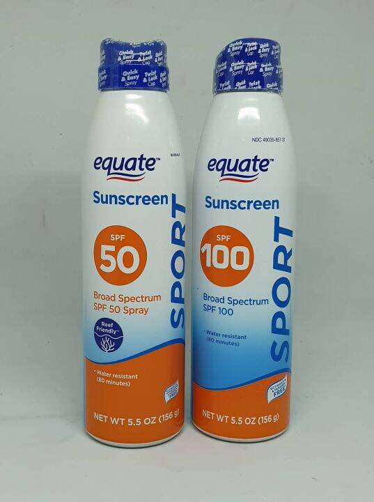 Equate Sunscreen Sunblock Spray SPF50 SPF100 Water Resistant | Lazada PH