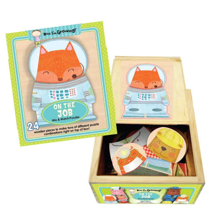 Totty Books (2 - 6 ขวบ) จิ๊กซอว์ ของเล่นไม้ จับคู่แต่งตัว Jigsaw Box ...