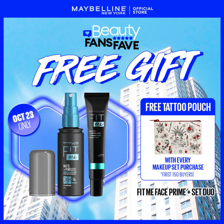 Fit Me Face Prime + Set Duo - Fit Me Poreless Primer + Fit Me Setting ...