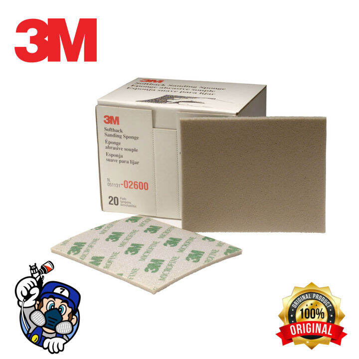 3M 02600 SOFTBACK SANDING SPONGE MICROFINE (1BOX) | Lazada