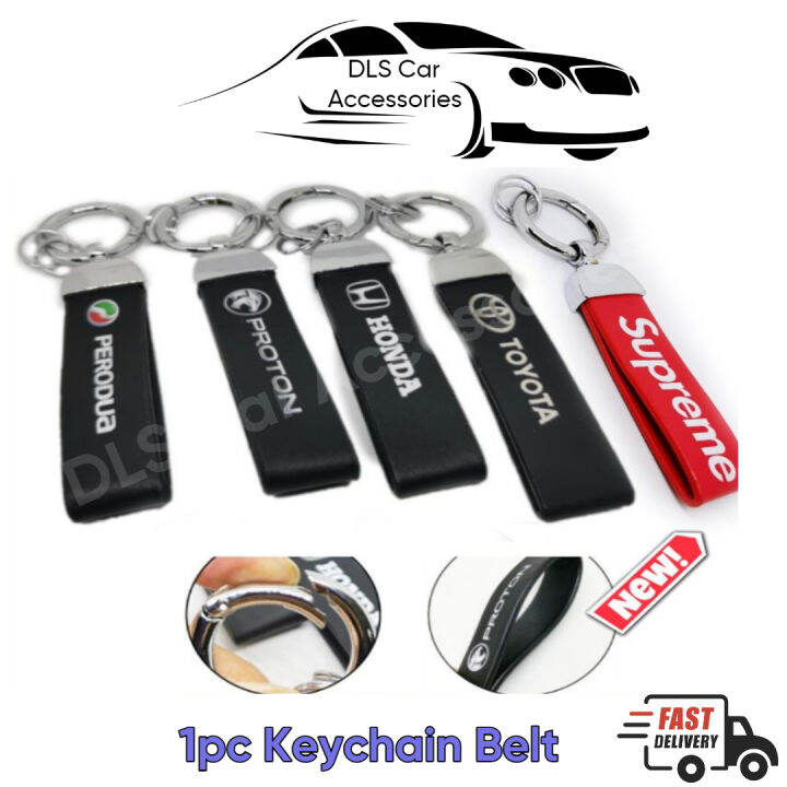 Car Keychain Belt Leather Tide Key Chain HONDA TOYOTA PROTON PERODUA ...