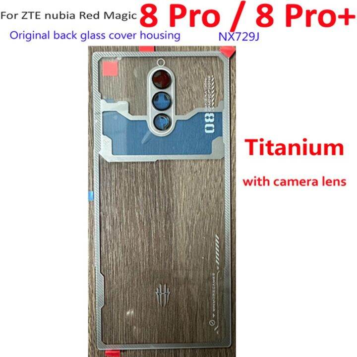 Original Back Battery Cover For ZTE Nubia Redmagic 8 Pro Pro+ NX729J Housing Glass Lid Door Rear ...