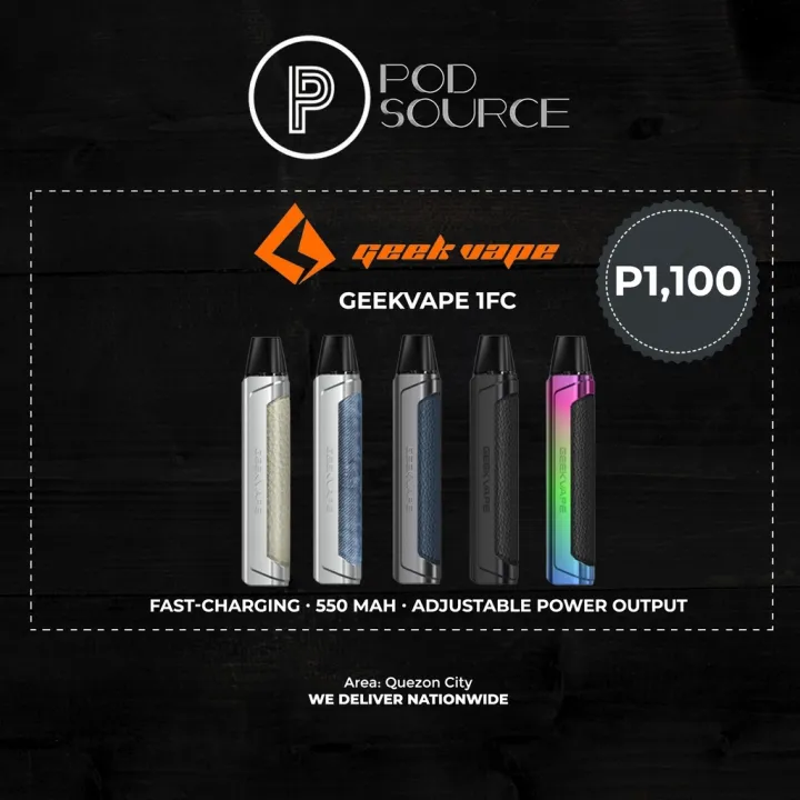 [AUTHENTIC] Geekvape 1FC Fast Charging Pod 550 mAh Refillable | Lazada PH
