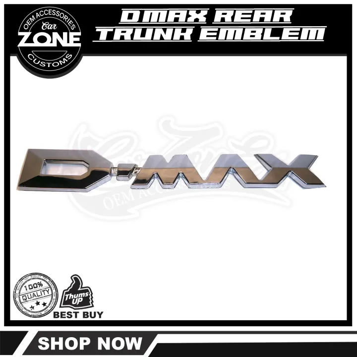 Isuzu DMAX Word Rear Trunk Emblem Badge (Chrome) | Lazada PH