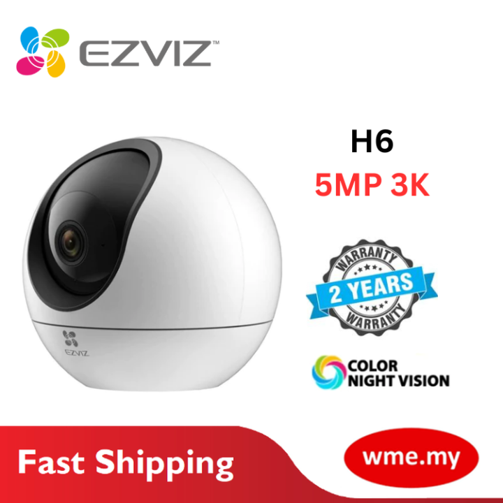 Ezviz H6 3K 5MP Full HD 360° Pan & Tilt Wireless Indoor Security Camera ...