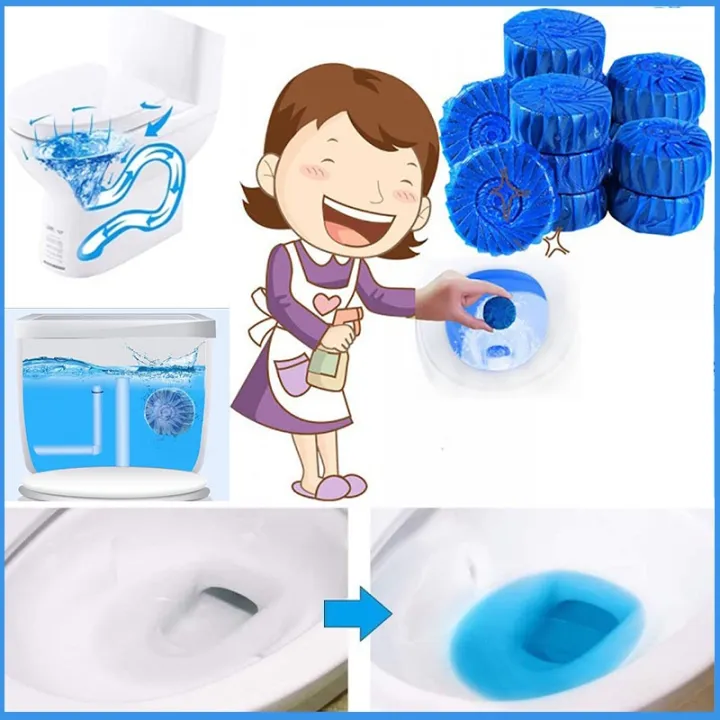 HTF 10pcs Blue Tablet Toilet Bowl Cleaner Toilet Cleaner | Lazada PH