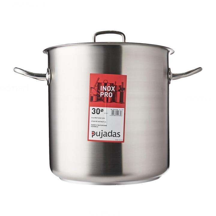 Pujadas Stainless Steel Stock Pot 21.2 Ltr 30Cm With Lid | Lazada Singapore
