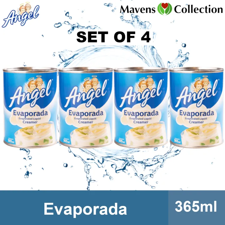 Angel Evaporada Evaporated Liquid Creamer 365ML (Set of 4) by MAVENS COLLECTION | Lazada PH