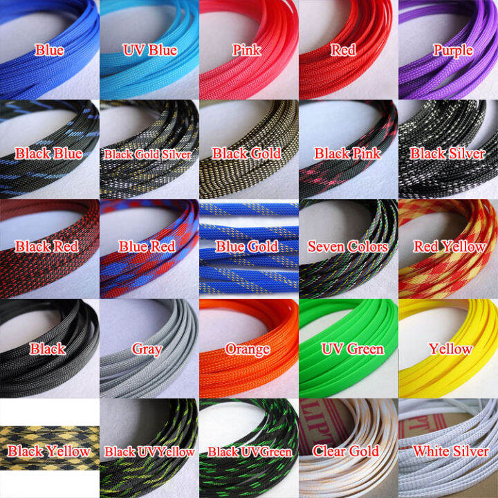 2 meters 16mm Braided Expandable Sleeve PET Tight Wire Wrap High ...
