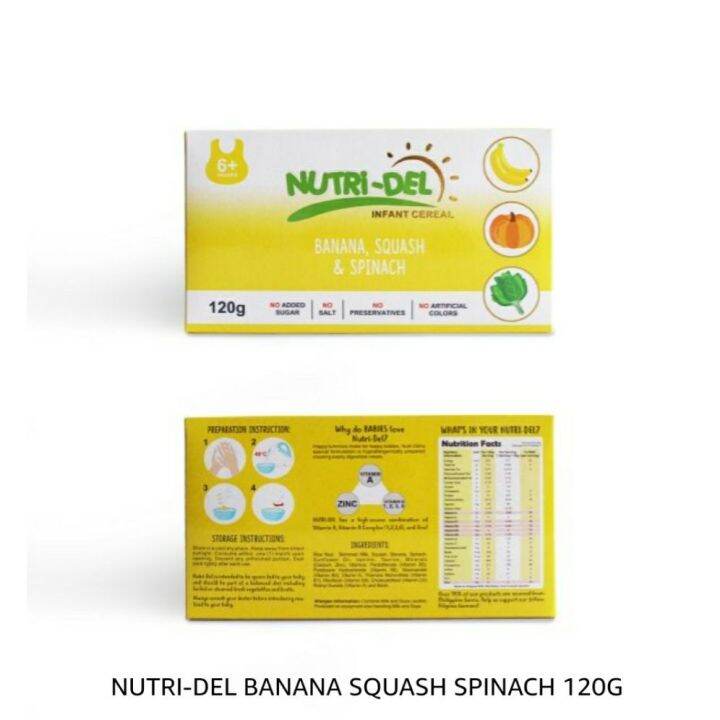 NUTRI-DEL BANANA SQUASH SPINACH 120G | Lazada PH