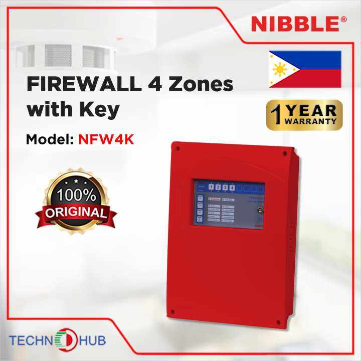 NIBBLE NFW4K - Firewall Conventional Fire Alarm Panel 4 Zones with Key ...