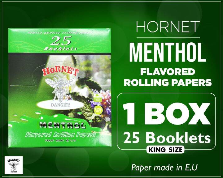 Menthol Rolling Paper-Hornet Brand-1 Box 25 Booklets King Size | Lazada PH