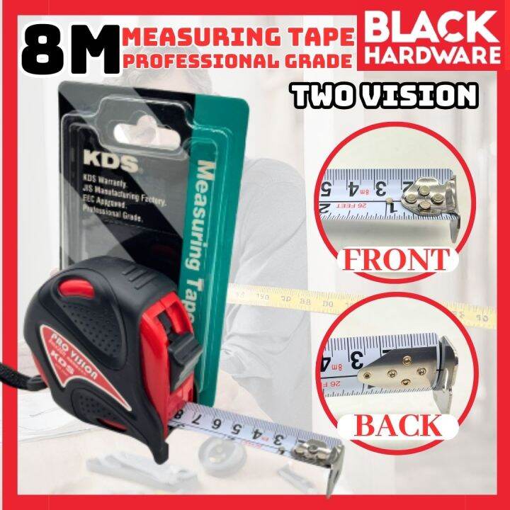 Black Hardware KDS Measuring Tape Heavy Duty Tali Tape Pengukur Pita Pengukur 拉尺 Measurement ...