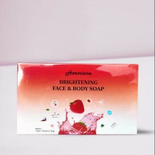 TERBARU 10 PCS SABUN STRAWBERRY HERMIONE BRIGHTENING BEAUTY SOAP AND ...